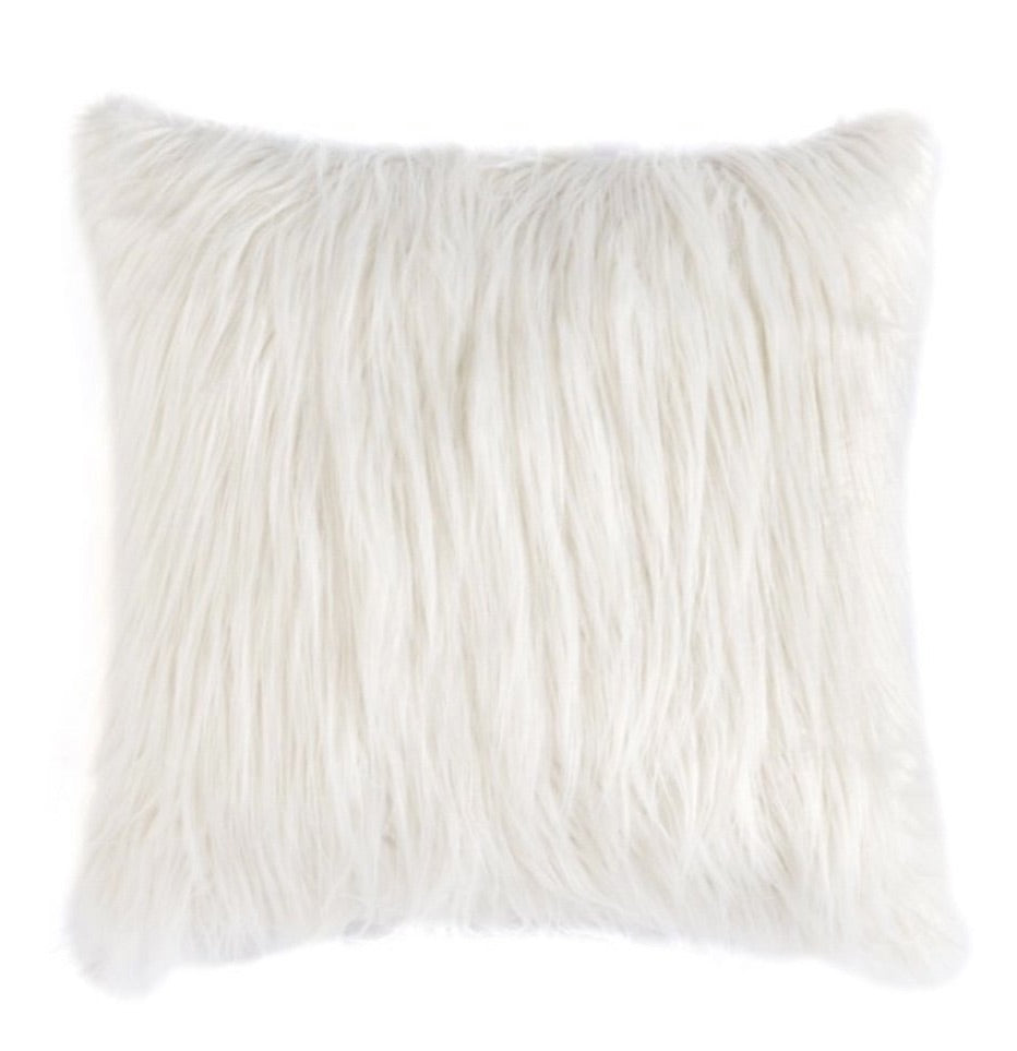 White Faux Fur Pillow – URBAN ALTERED