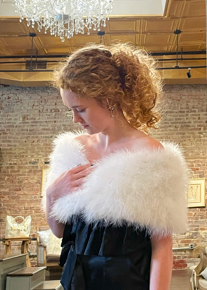 White Marabou Shawl – URBAN ALTERED